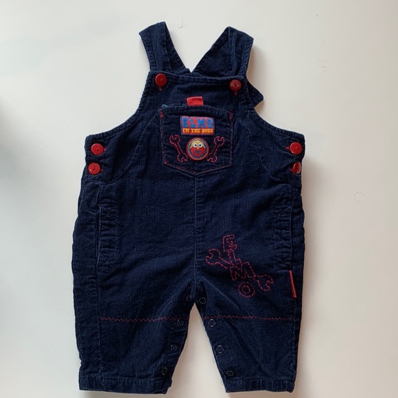 Sesame Street | Bottoms | Sesame Street Elmo Im The Boss Overalls Navy ...